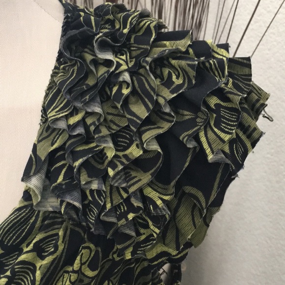 Emily & Michele | Dresses | Emily Michele Greenblack Ruffled Sleeve ...